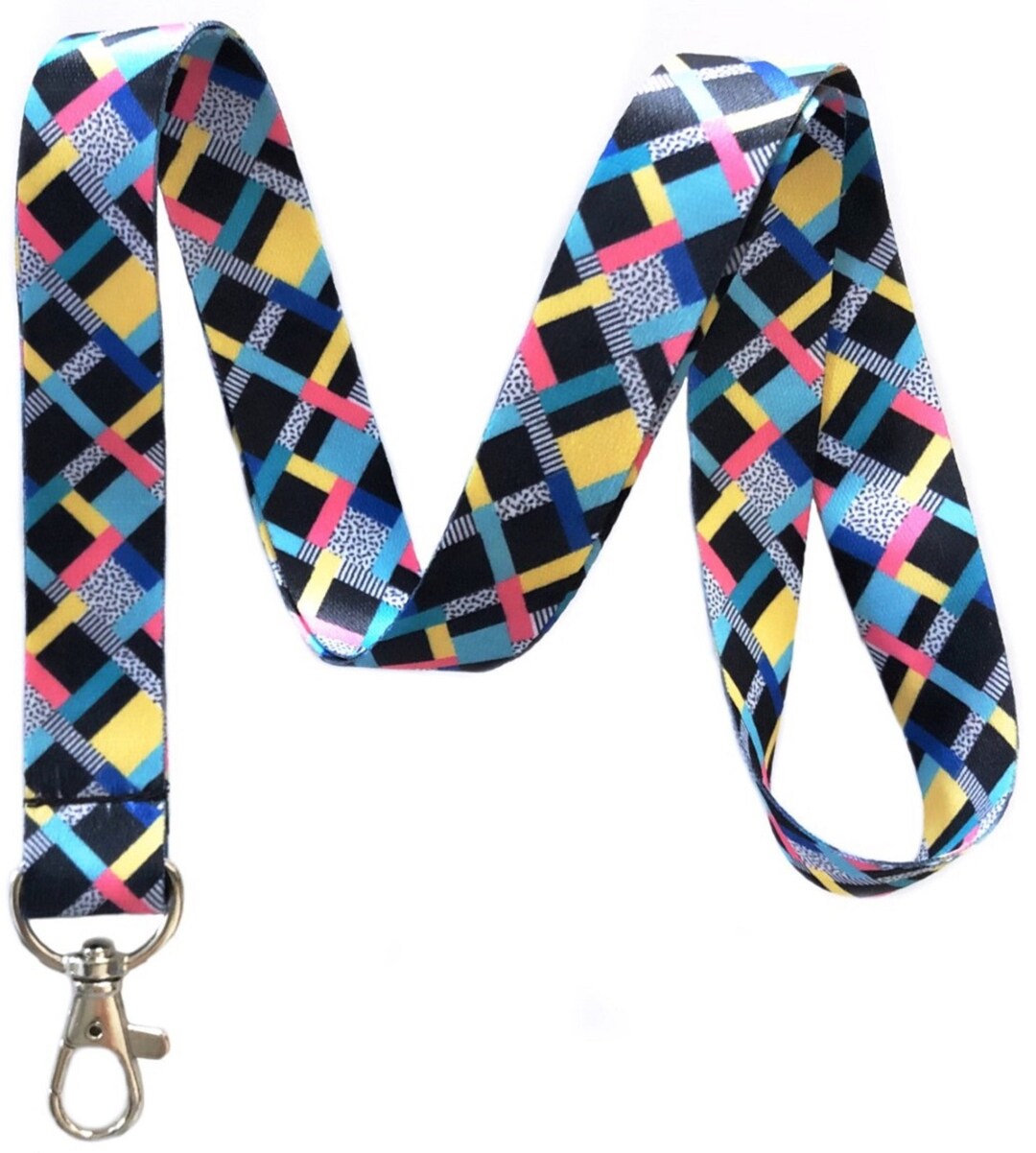 80's & 90's Retro Print Lanyard ID Badge Holder W/ Decorated Card ...