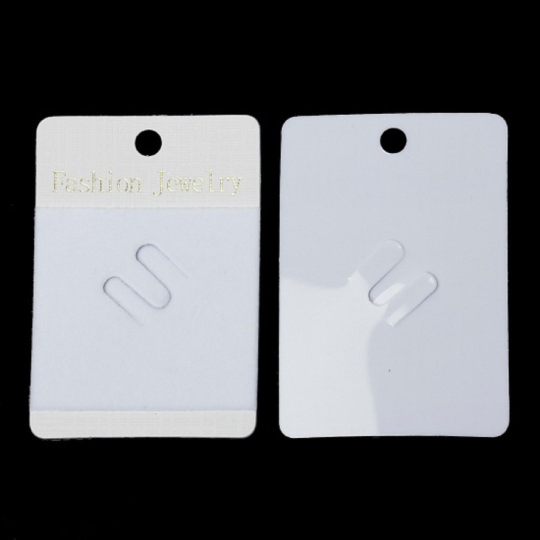 Plastic Jewelry Brooch Display Cards Rectangle White 70mm2 6/8 X 49mm1 ...