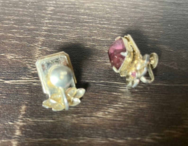 Vintage Art Deco Lovely Patina Screw Back Earrings Light - Etsy