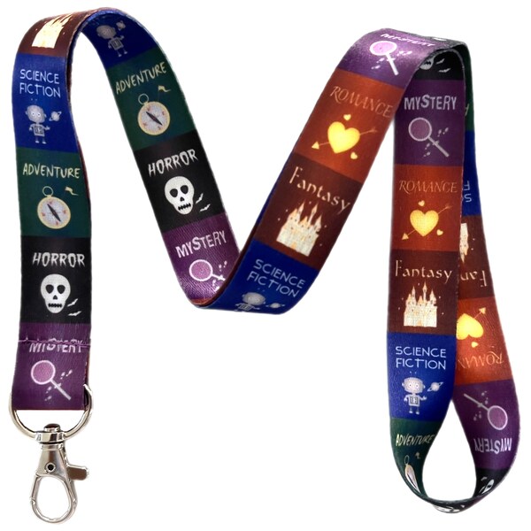 Library Books Card Holder Lanyard - Etsy