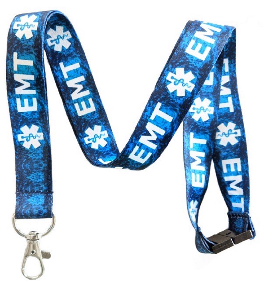 Break Away EMT Emergency Medical Technician Lanyard ID Badge Holder W ...