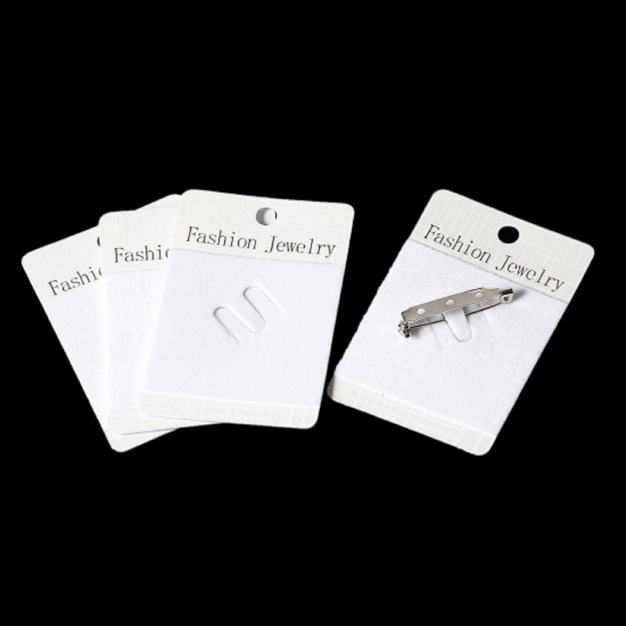 Plastic Jewelry Brooch Display Cards Rectangle White 70mm2 6/8 X 49mm1 ...