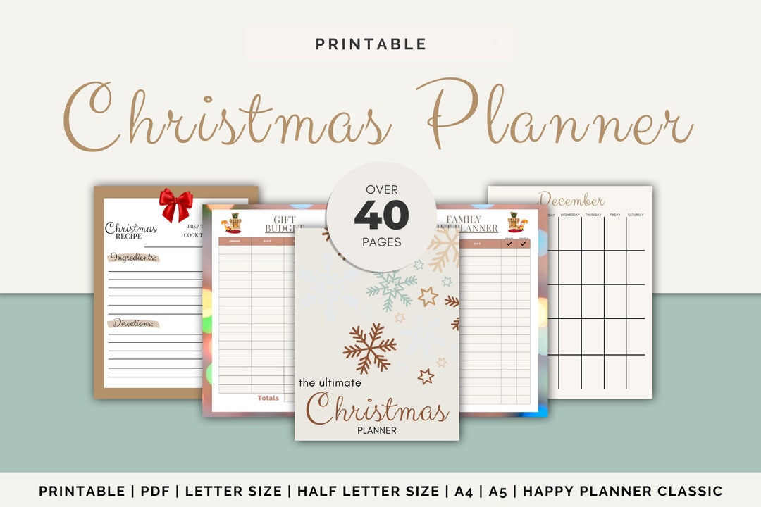 Christmas Planner Printable, Gift Budget Planner, Holiday Planner ...