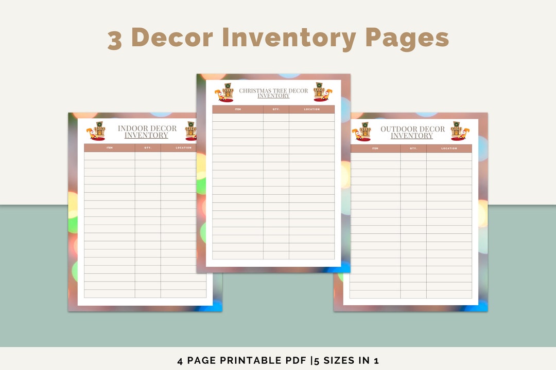 Christmas Decor Inventory, Holiday Planner, Christmas Binder, Xmas ...