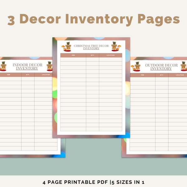 Christmas Inventory Printable - Etsy