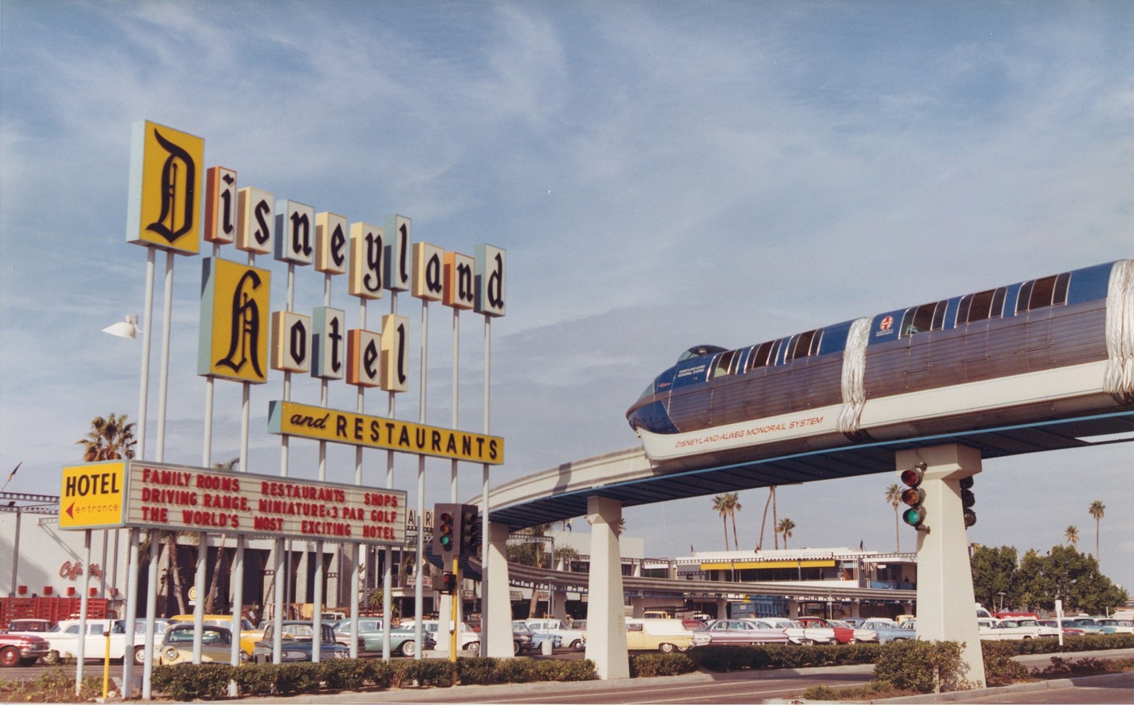 Iconic Monorail Over Disneyland Hotel Framed Poster - Etsy