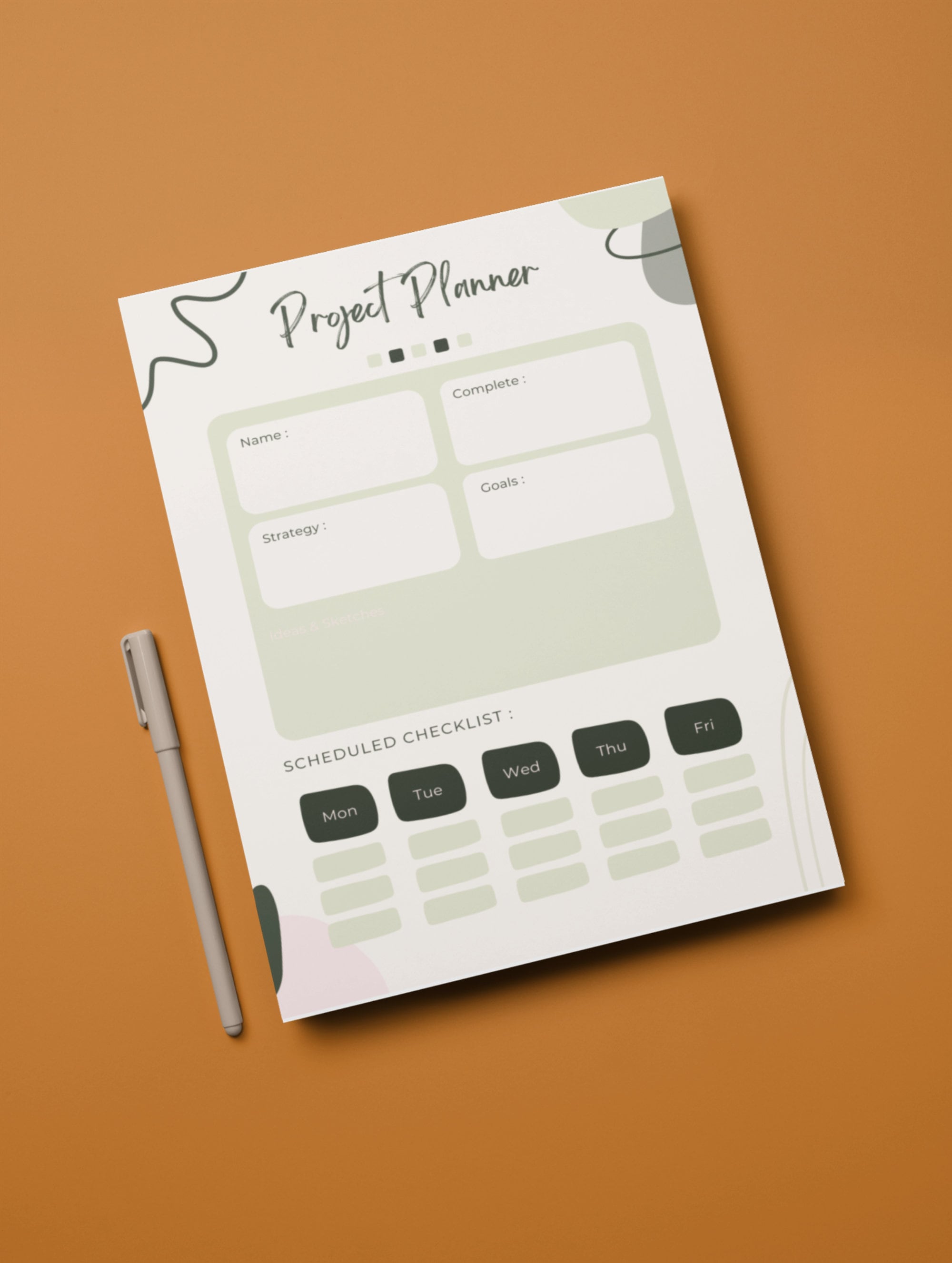 Project Planner Template Instant Download Printable Insert Personal ...