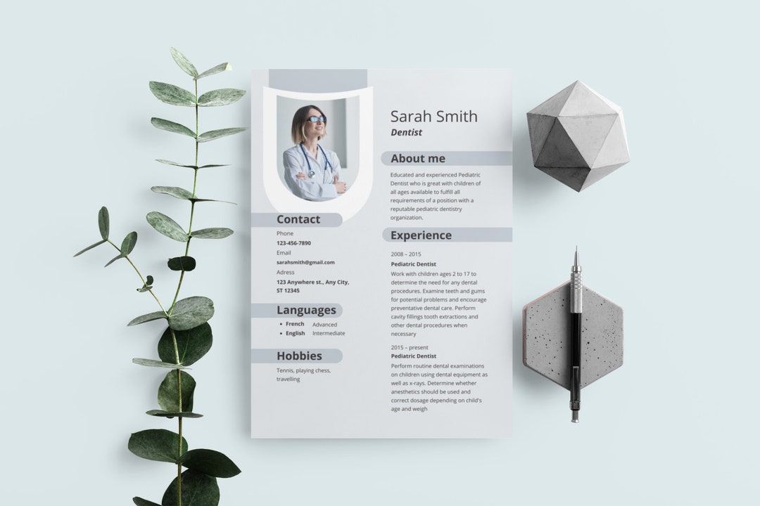 Resume/cv Template 1 | Instant Download | Printable Insert | Personal ...