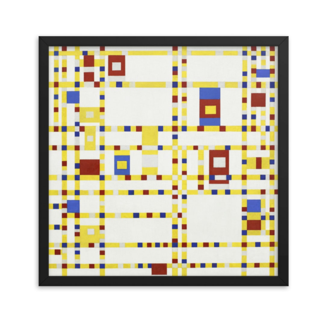 Broadway Boogie Woogie (1942-43) Famous Painting by Piet Mondrian Print ...