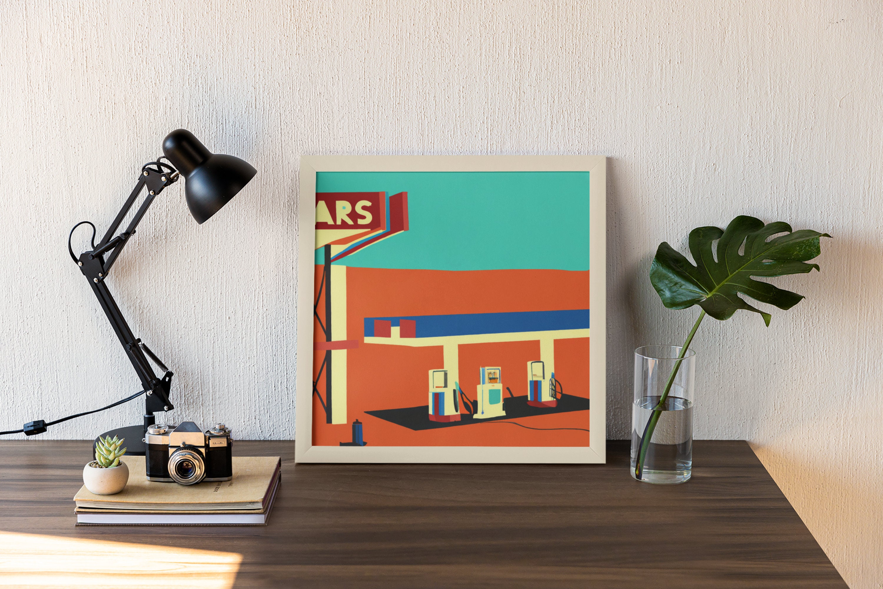 Tankstelle auf dem Mars | Pop Art | Mid-Century Moderne Kunst ...