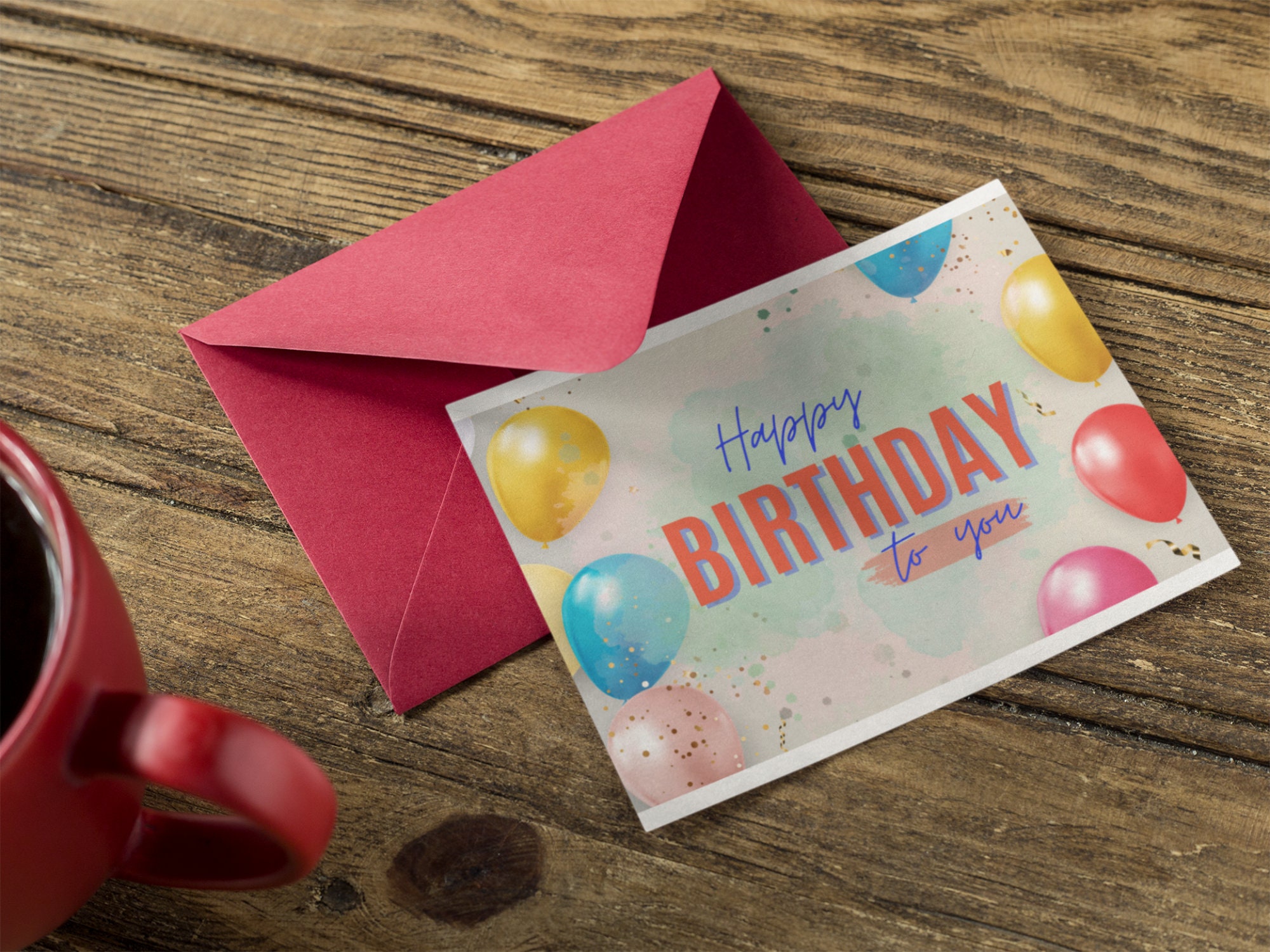 Pack of 2 Printable Happy Birthday Cards Instant Download Printable ...