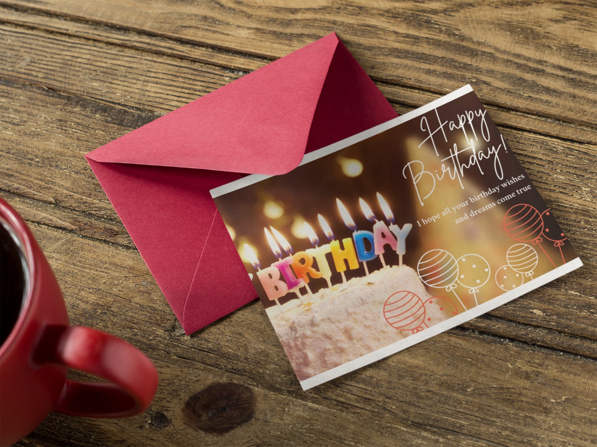 Pack of 2 Printable Happy Birthday Cards Instant Download Printable ...