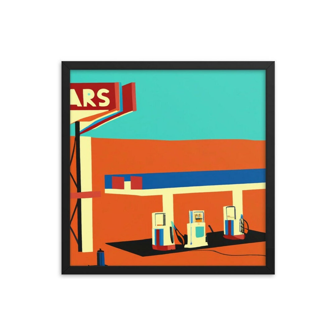 Gas Station on Mars | Pop Art | Mid-century Modern Art | Gallery Print ...