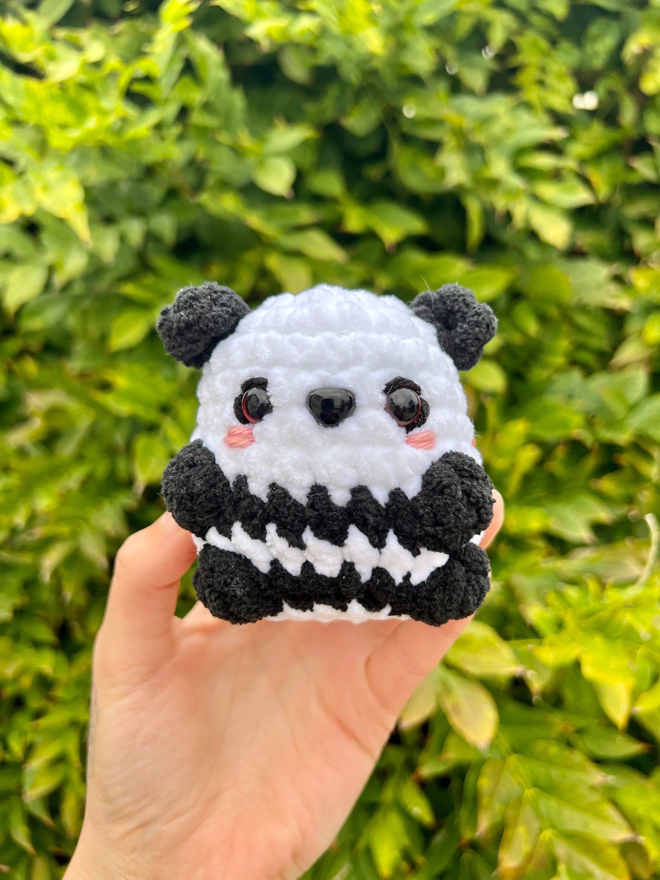 Chonky Panda Bear Handmade Crochet Plushie - Etsy