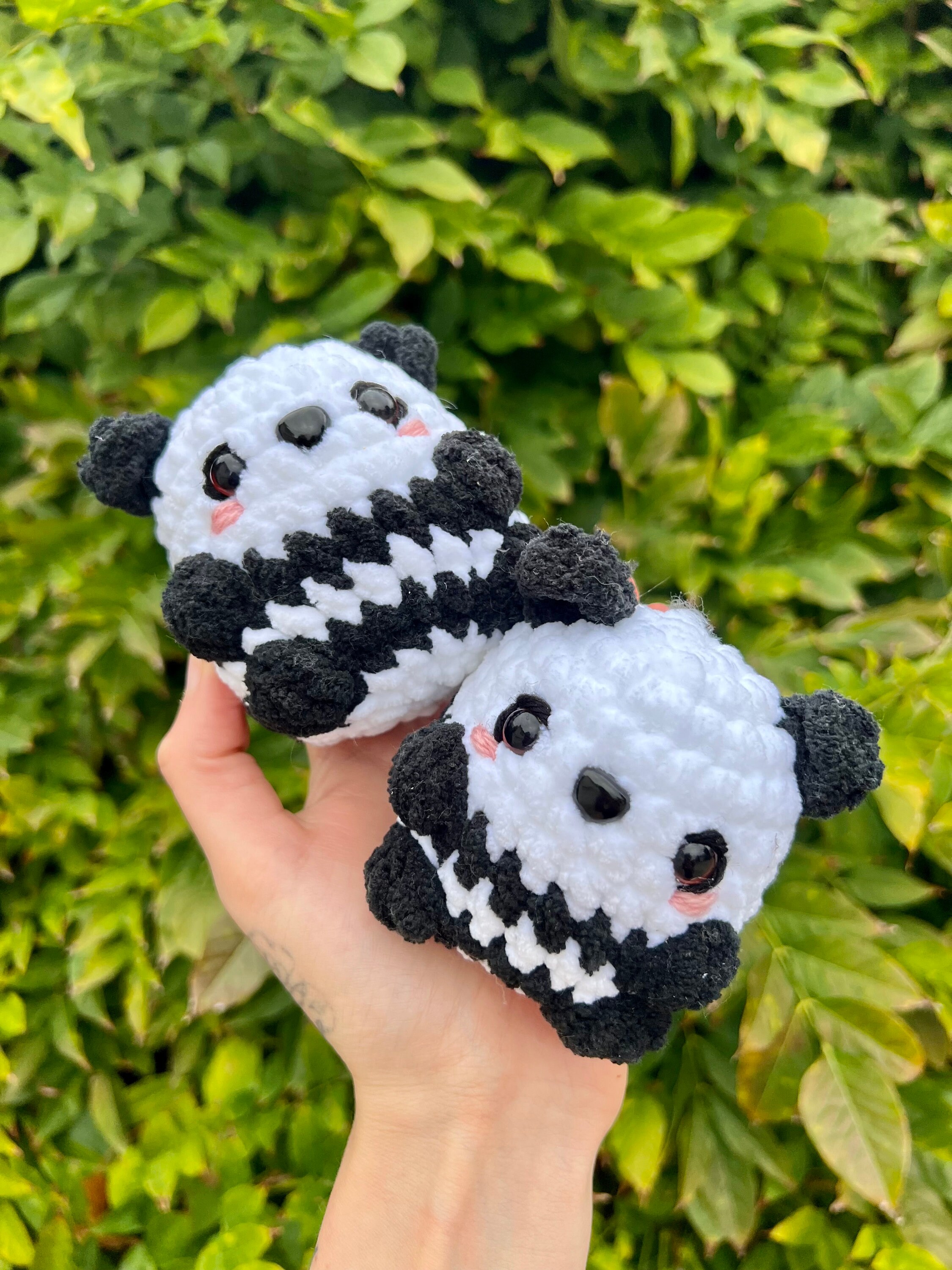 Chonky Panda Bear Handmade Crochet Plushie - Etsy