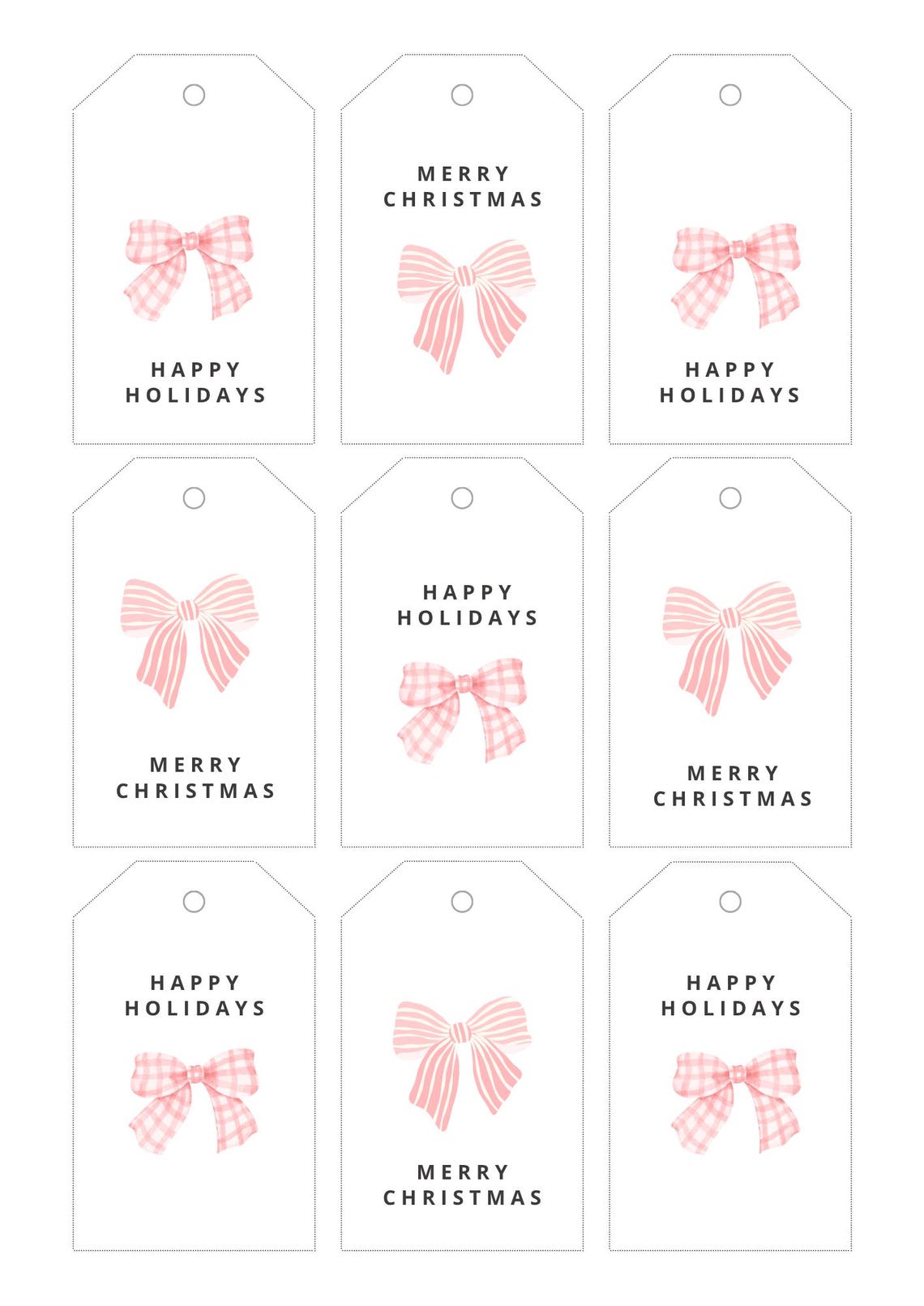 Christmas Gift Tags Printable - Christmas Favor Tags - Holiday Tags ...