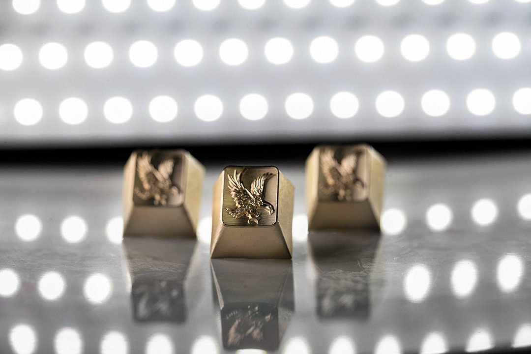 Freedom Keycaps - Brass and Copper - CNC Machined Eagle Keycap - Cherry ...
