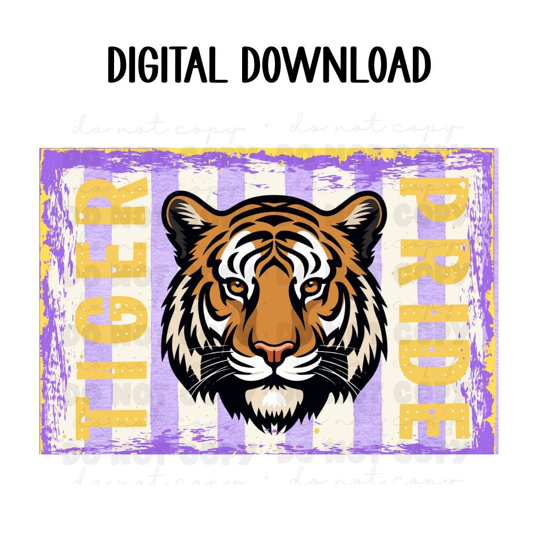 Tiger Pride ~ PNG ~ DIGITAL DOWNLOAD - Etsy