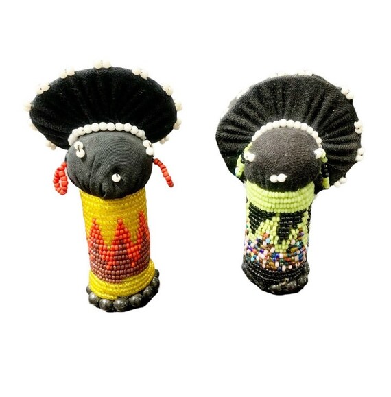 Set of Ndebele Beaded Doll South African Bridal Hat Folk Art 4 - Etsy