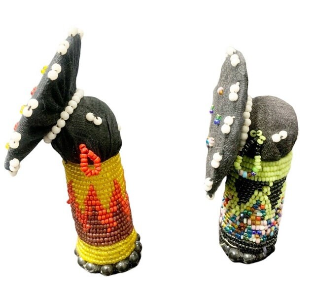 Set of Ndebele Beaded Doll South African Bridal Hat Folk Art 4 Dolls - Etsy