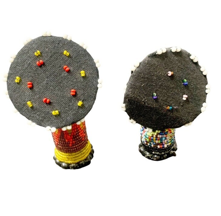 Set of Ndebele Beaded Doll South African Bridal Hat Folk Art 4 Dolls - Etsy