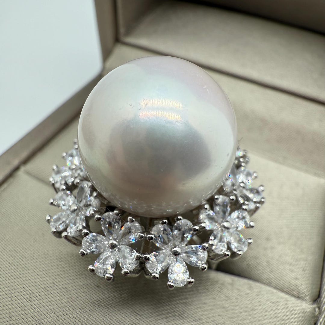 Very RARE Certified 16.6mm Enormous Genuine Freshwater Pearl Sterling ...