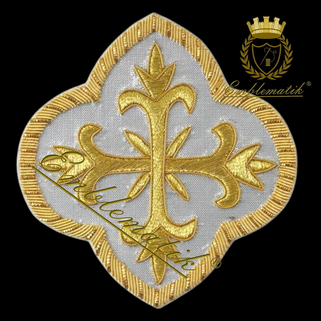 Gold Embroidered Liturgical Cross for Chasubles - Etsy