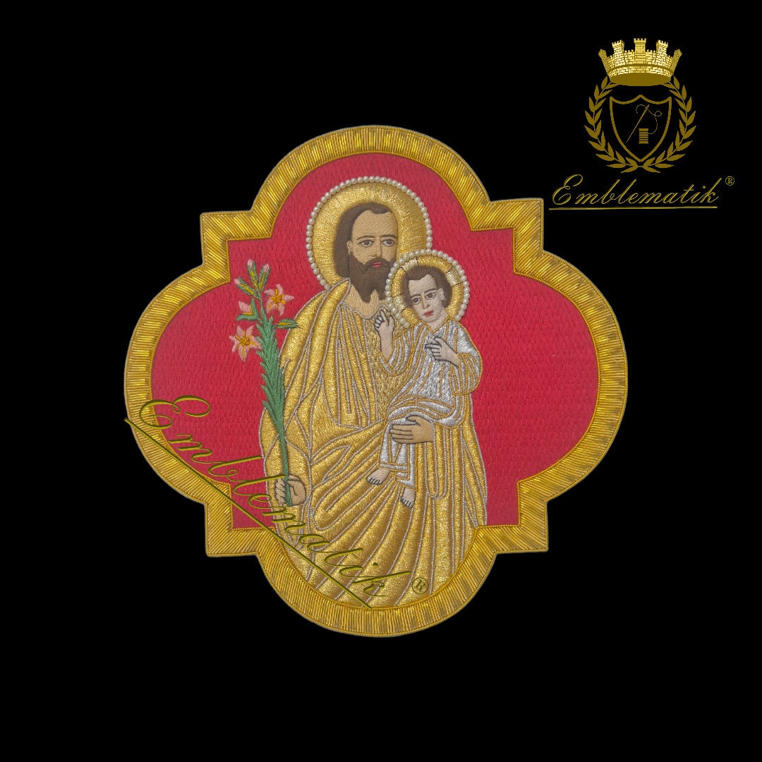 St. Joseph Icon 20cm for Liturgical Vestments. - Etsy