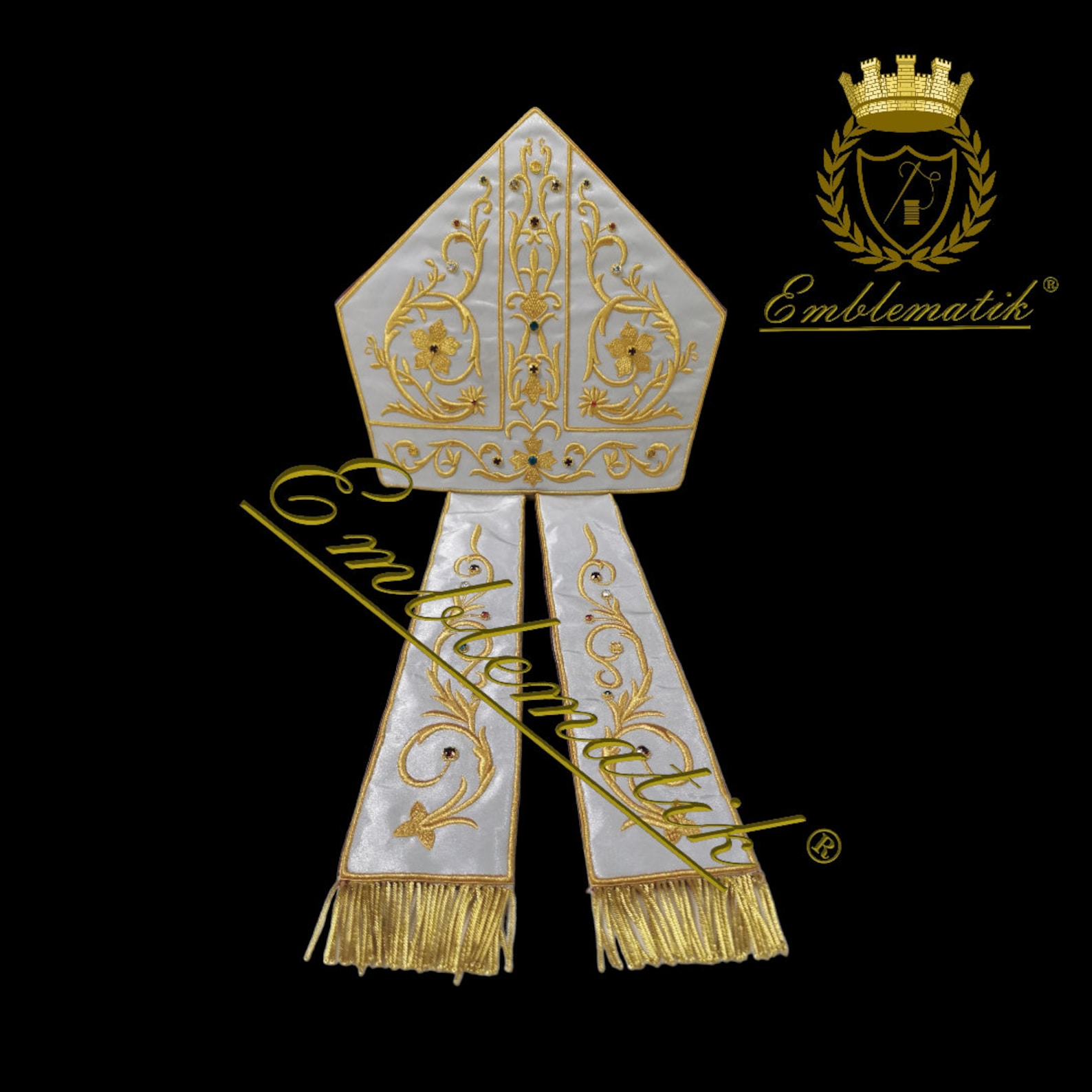Precious Bishop Miter Handmade Embroidered - Etsy
