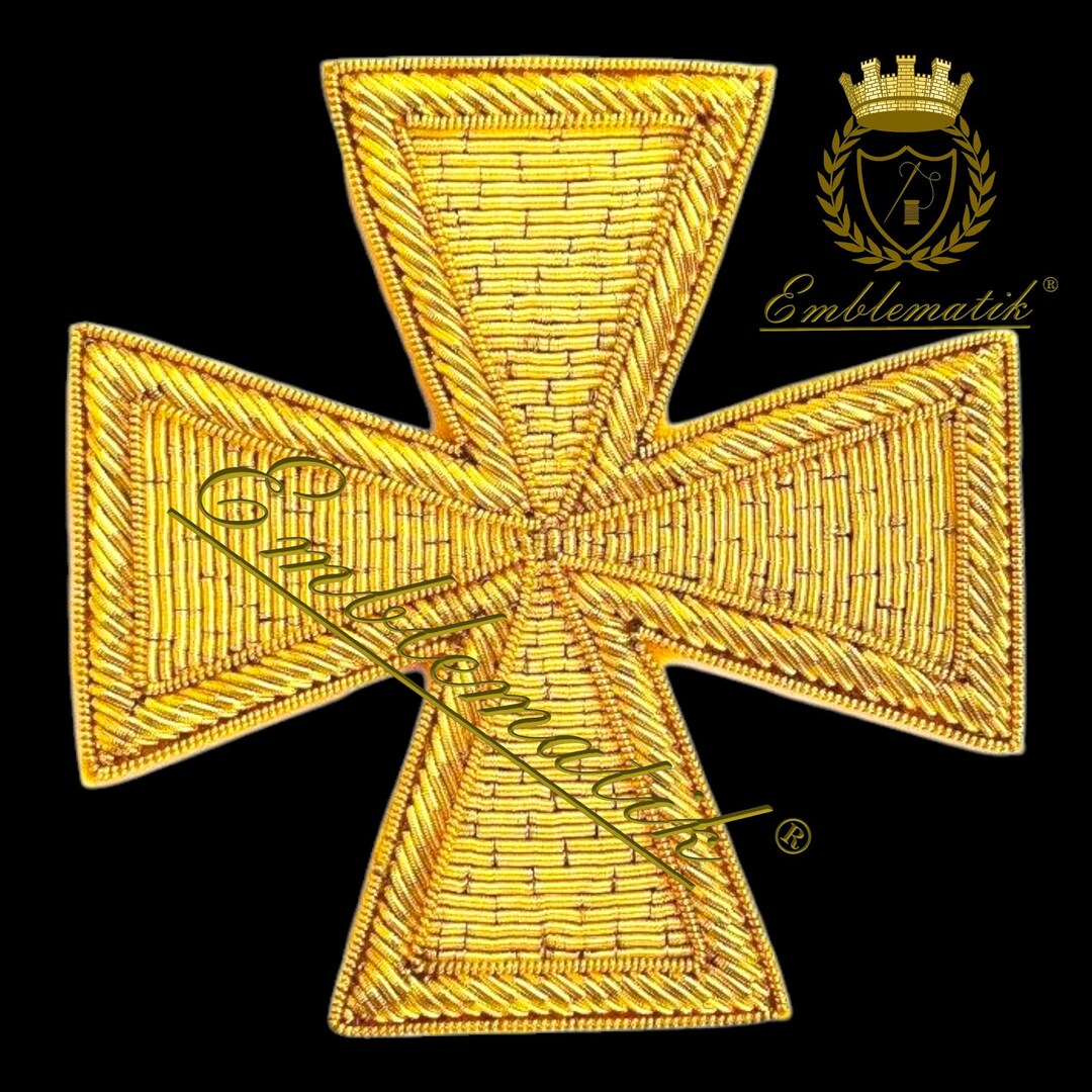 Gold Embroidered Malta Cross - Etsy