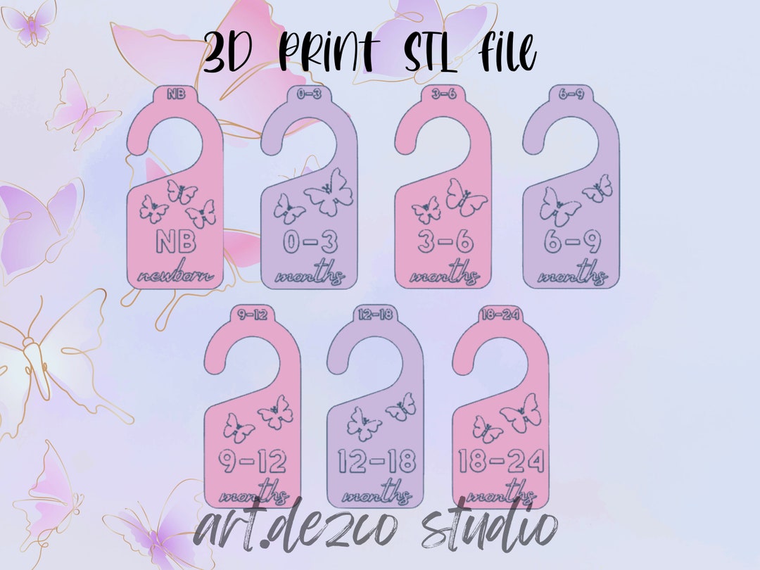 Baby Closet Dividers STL Files | Nursery Closet Dividers | Clothes Size ...