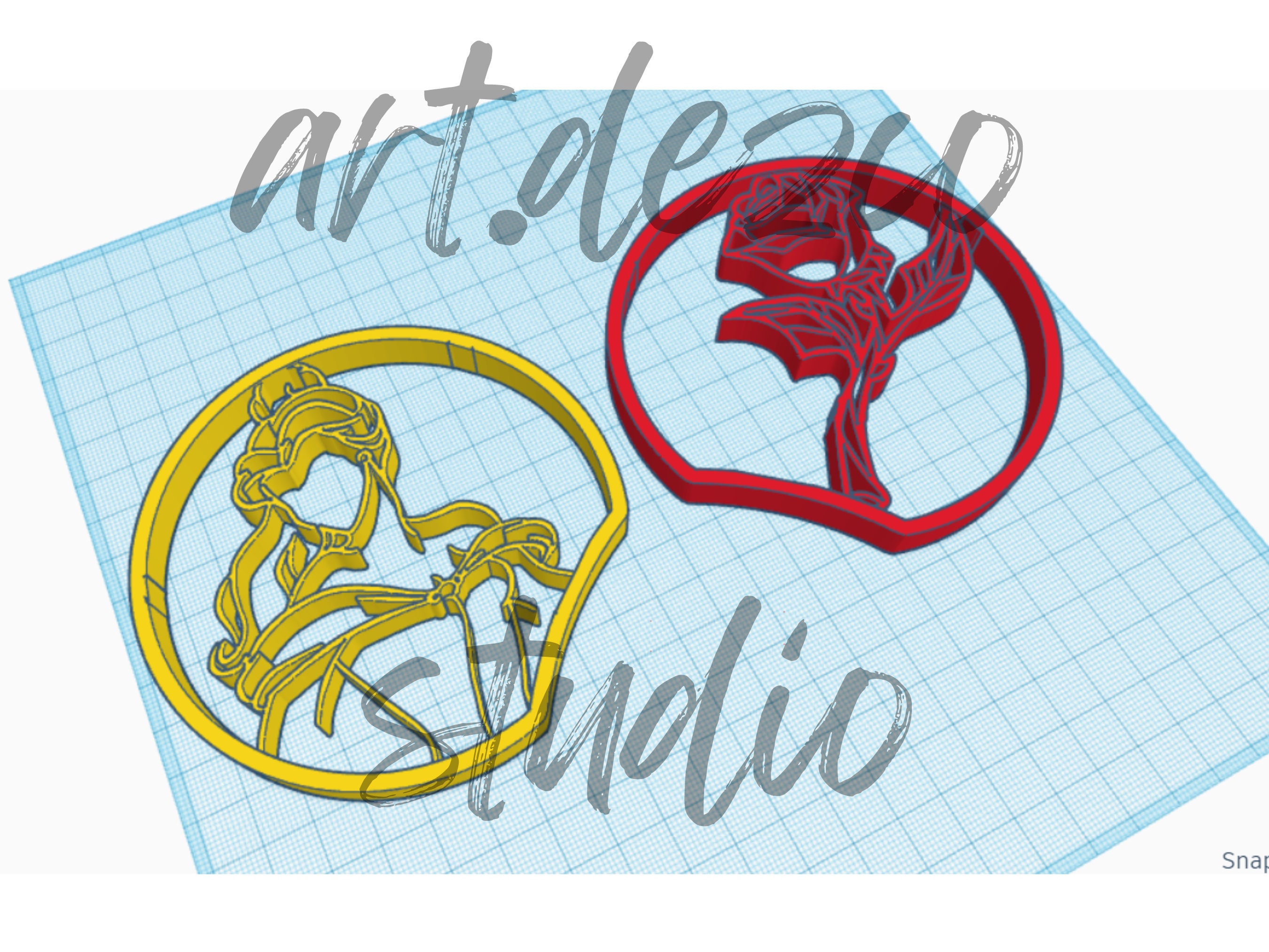 Princess Belle and the Rose Mouse Ears STL File | STL File | 3D ...