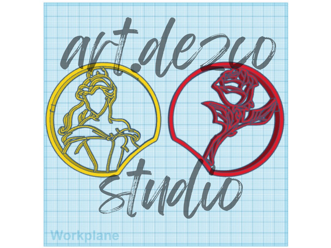 Princess Belle and the Rose Mouse Ears STL File | STL File | 3D ...