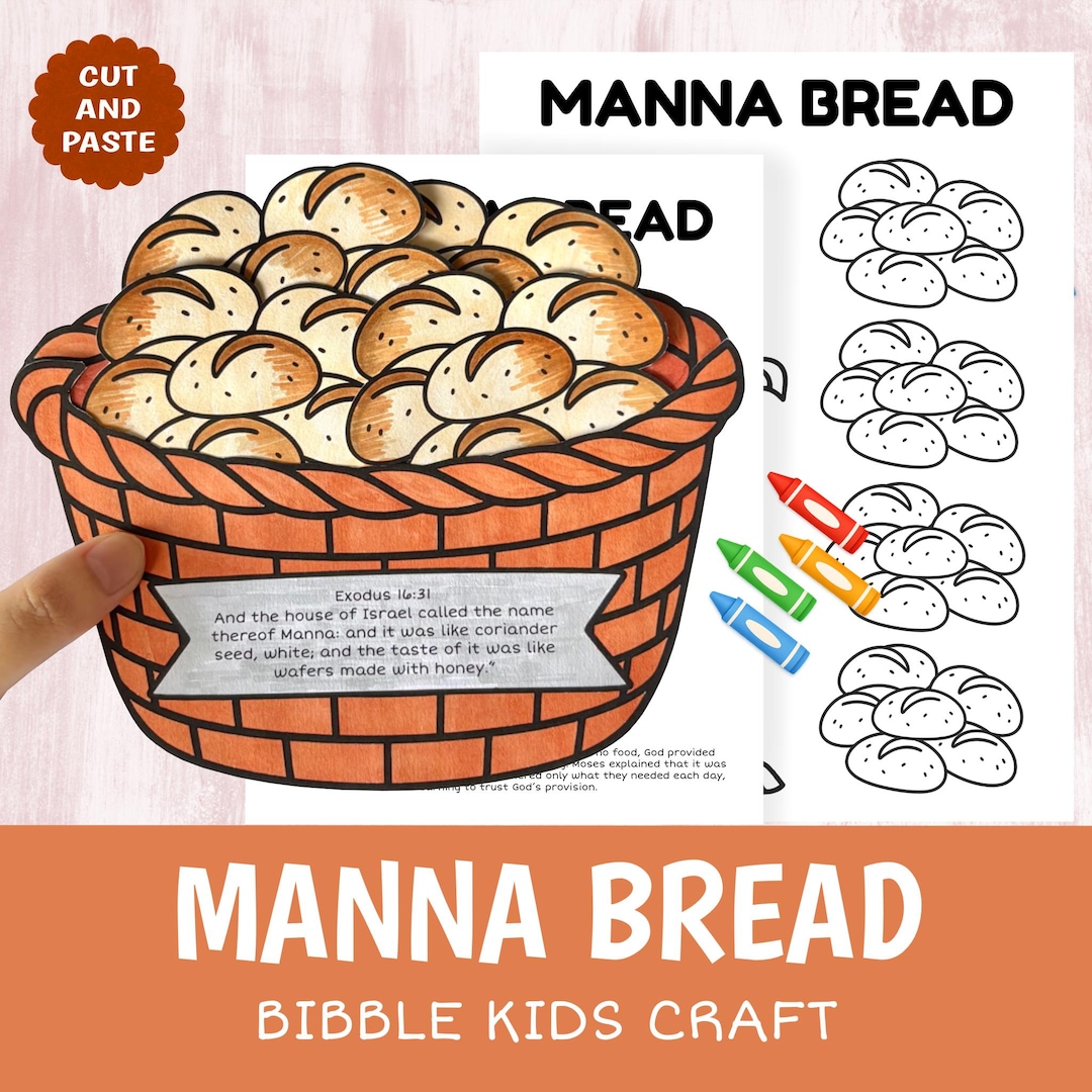 Manna From Heaven Craft Printable | Bible Story Activity for Kids ...