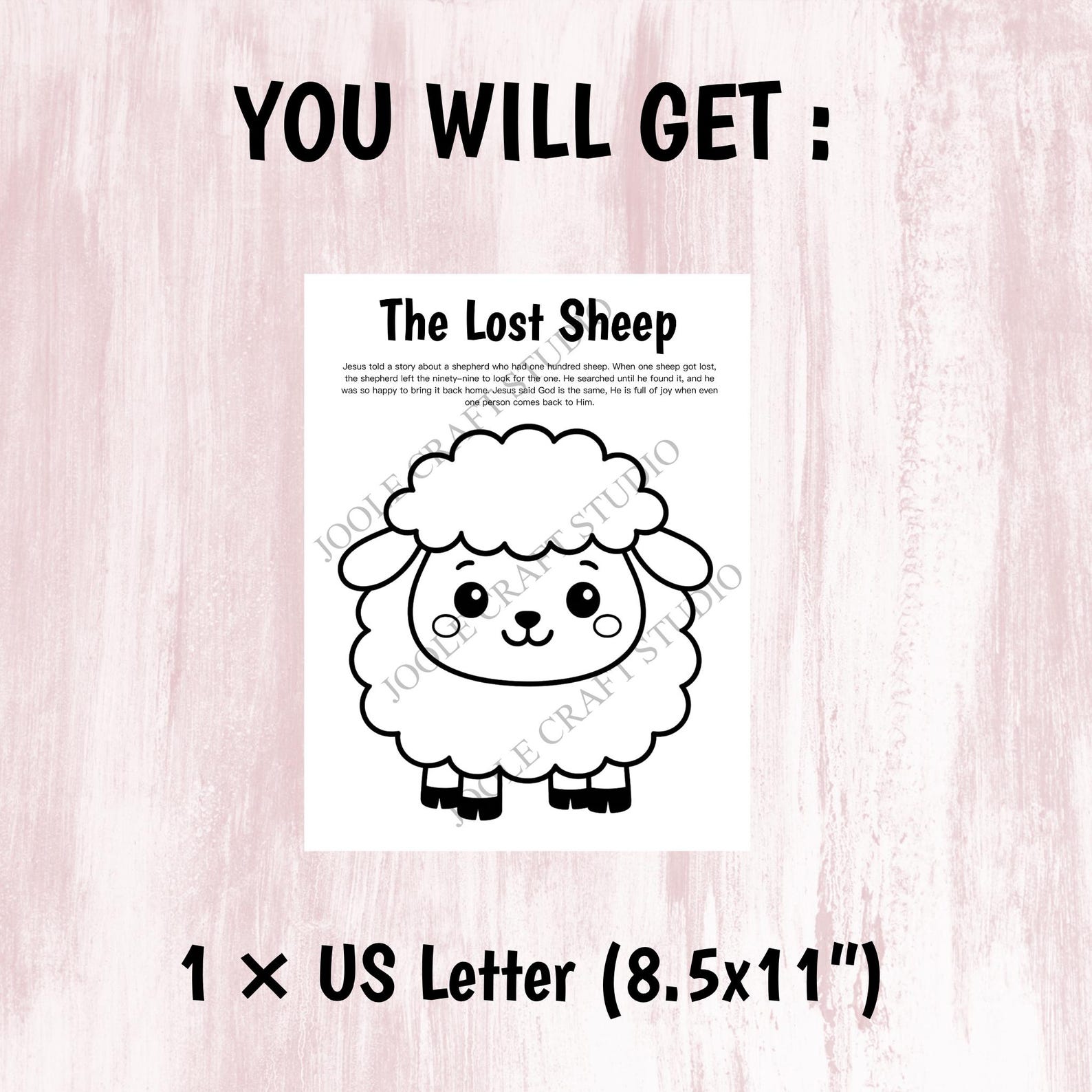 THE LOST SHEEP Cotton Craft Printable | Bible Story Activity for Kids ...