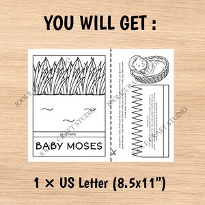 Baby Moses Craft Printable | Bible Story Activity for Kids | Sunday ...