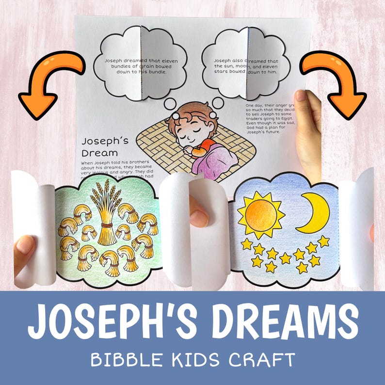 JOSEPH’S DREAMS Craft Printable | Bible Story Lesson Activity Kids ...