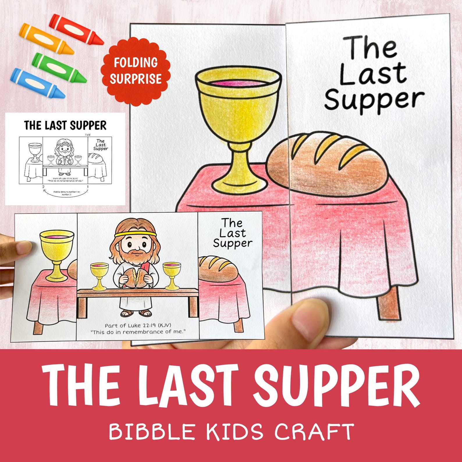 The Last Supper Craft Printable | Bible Story Activity for Kids ...