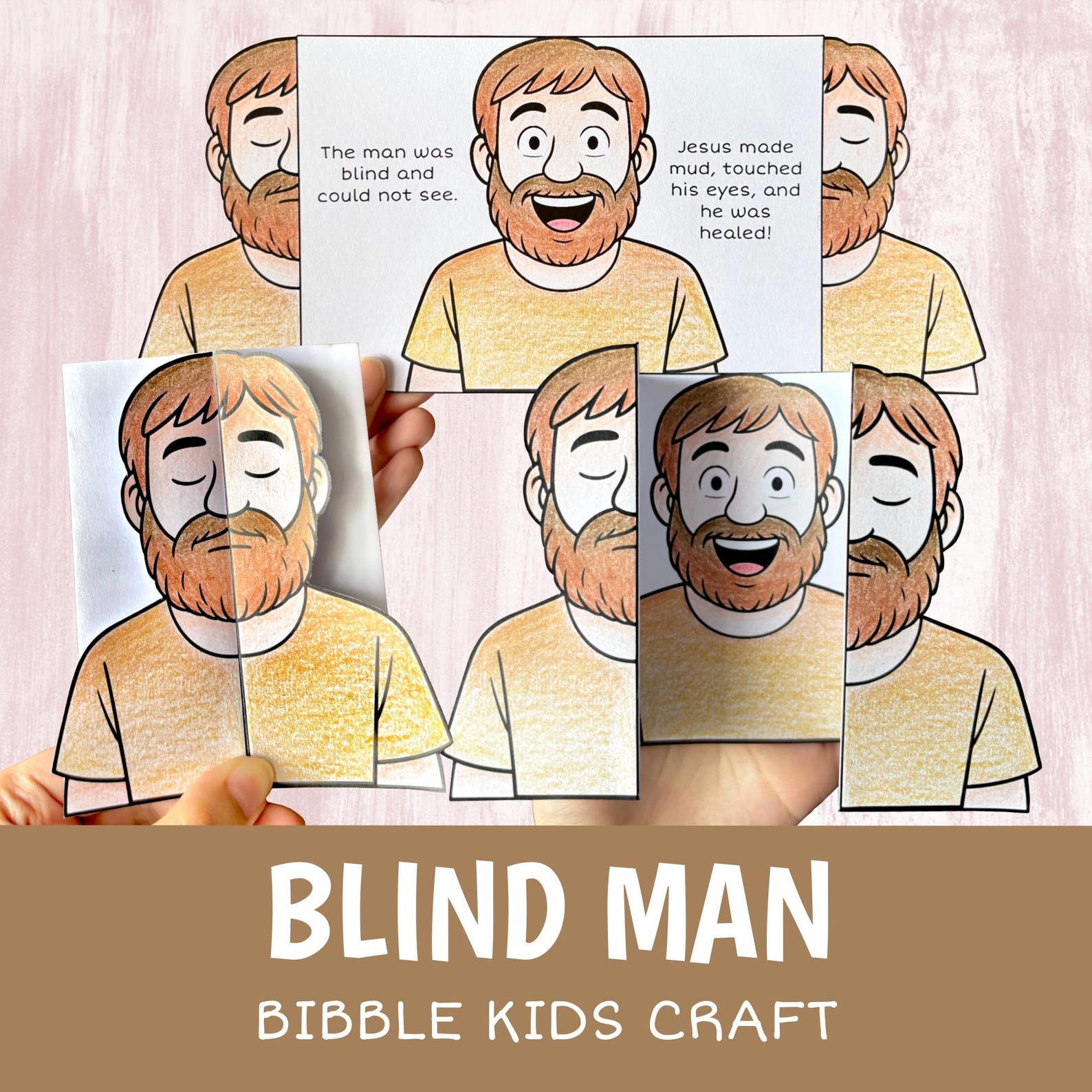 Jesus Heals Blind Man Craft Printable | Bible Story Activity for Kids ...
