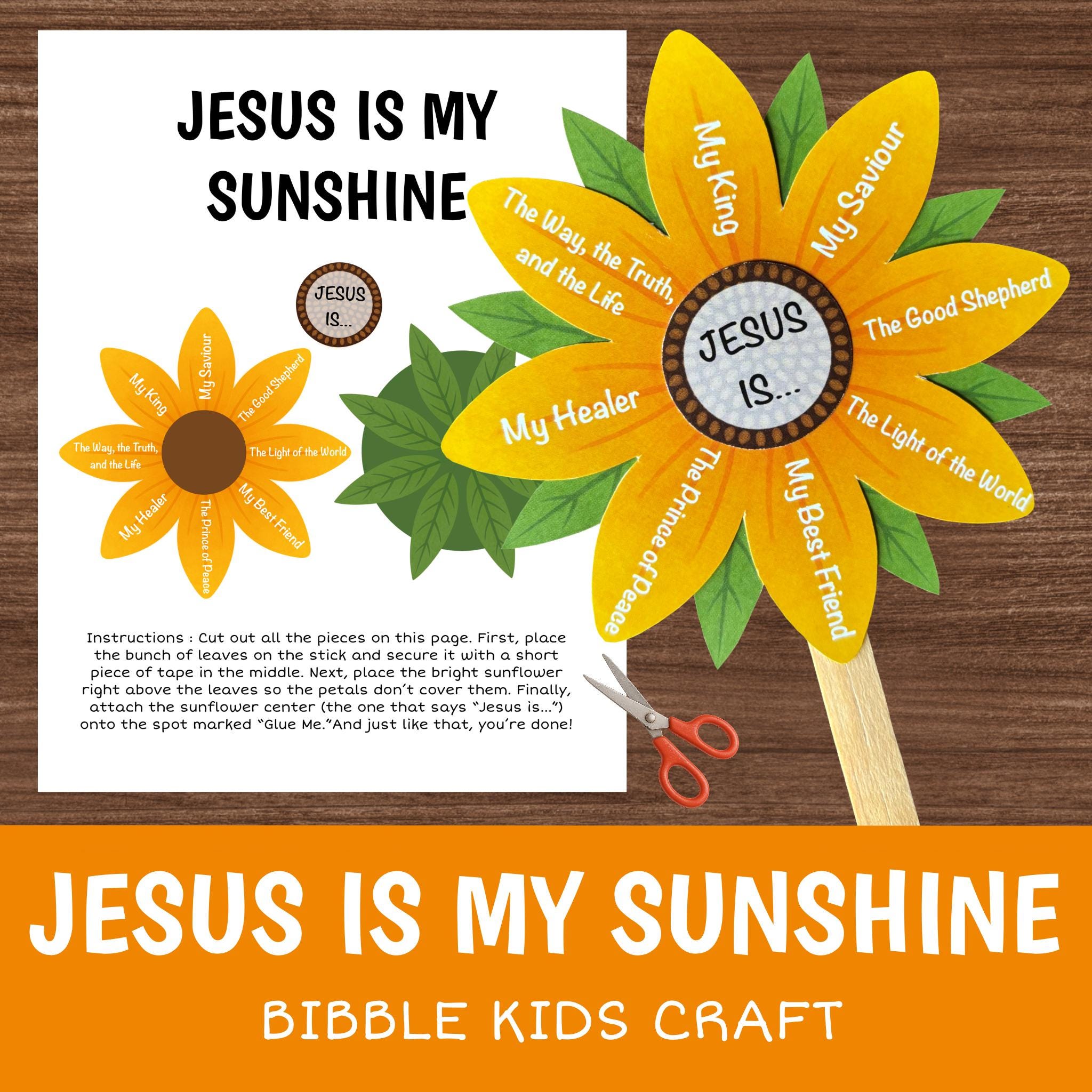 Jesus is My Sunshine Craft: Printable Christian Kids Activity (PDF) - Etsy