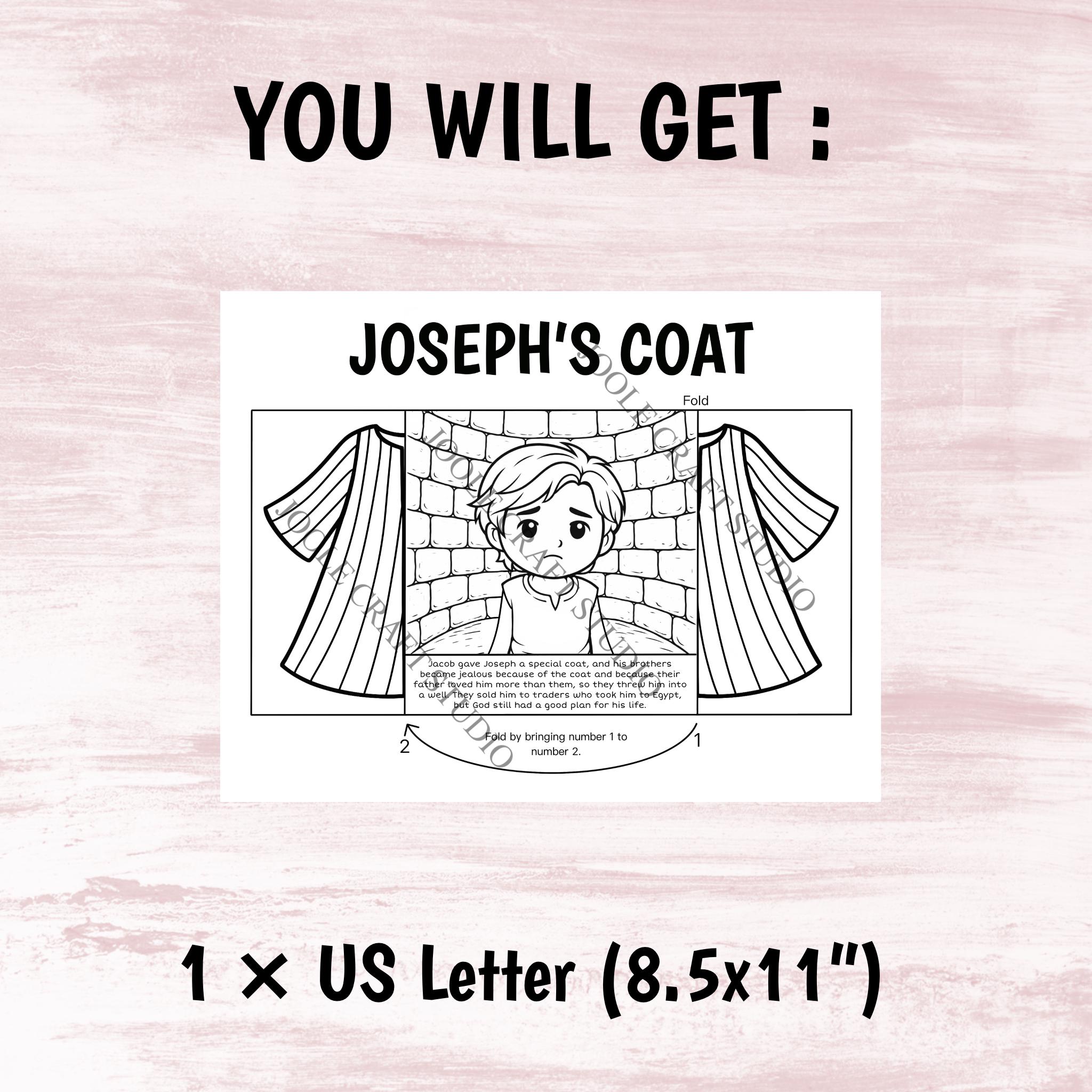 Joseph’s Coat of Many Colors Craft Printable | Bible Story Lesson ...