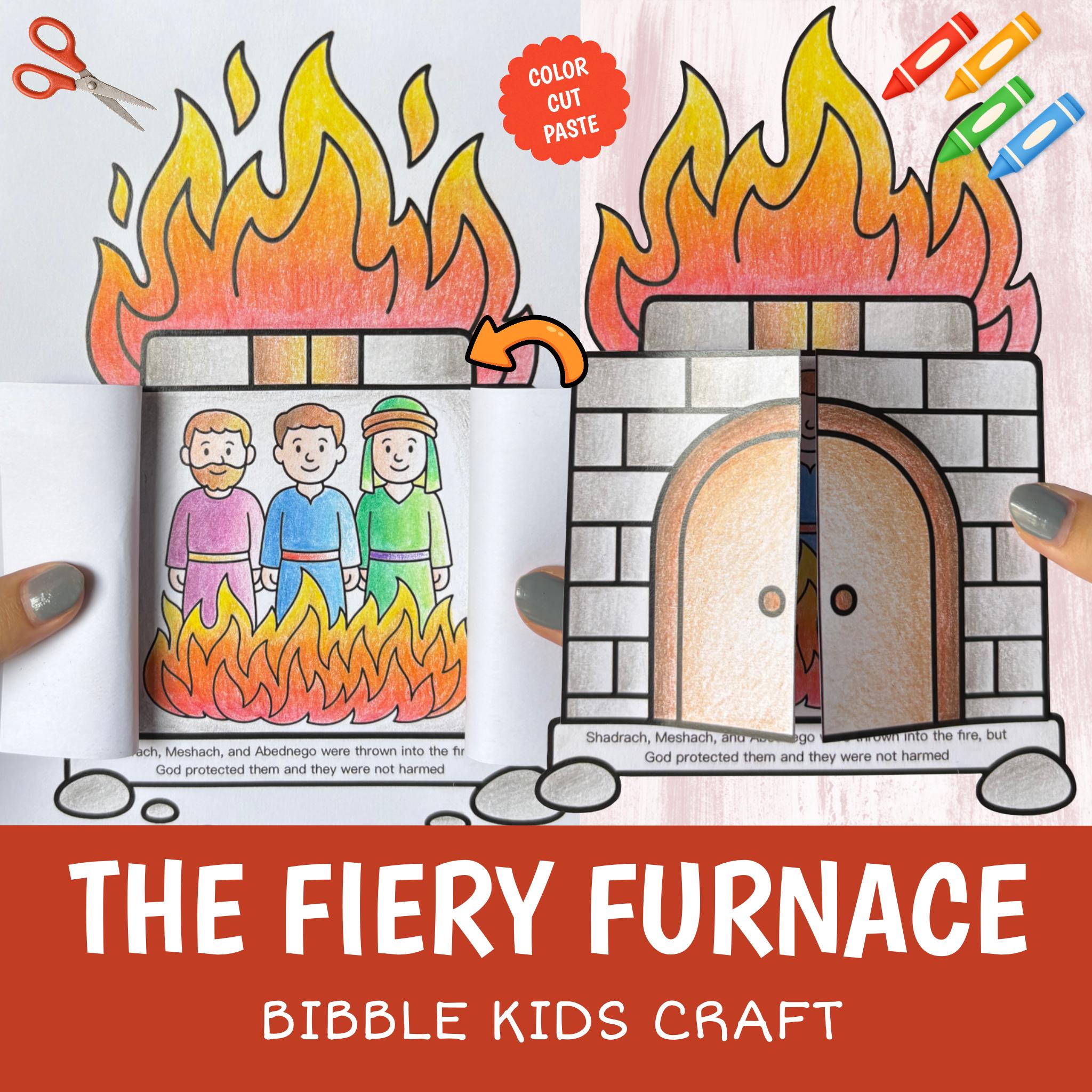 The Fiery Furnace Craft Printable | Bible Story Activity for Kids ...