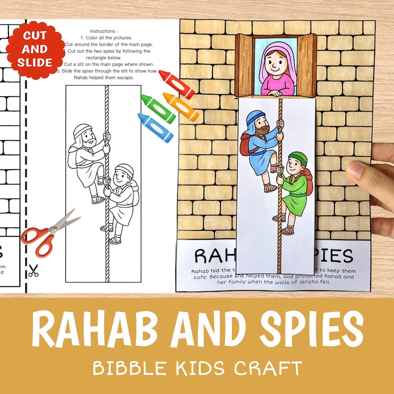 Rahab and the Spies Craft Printable | Bible Story Activity for Kids ...