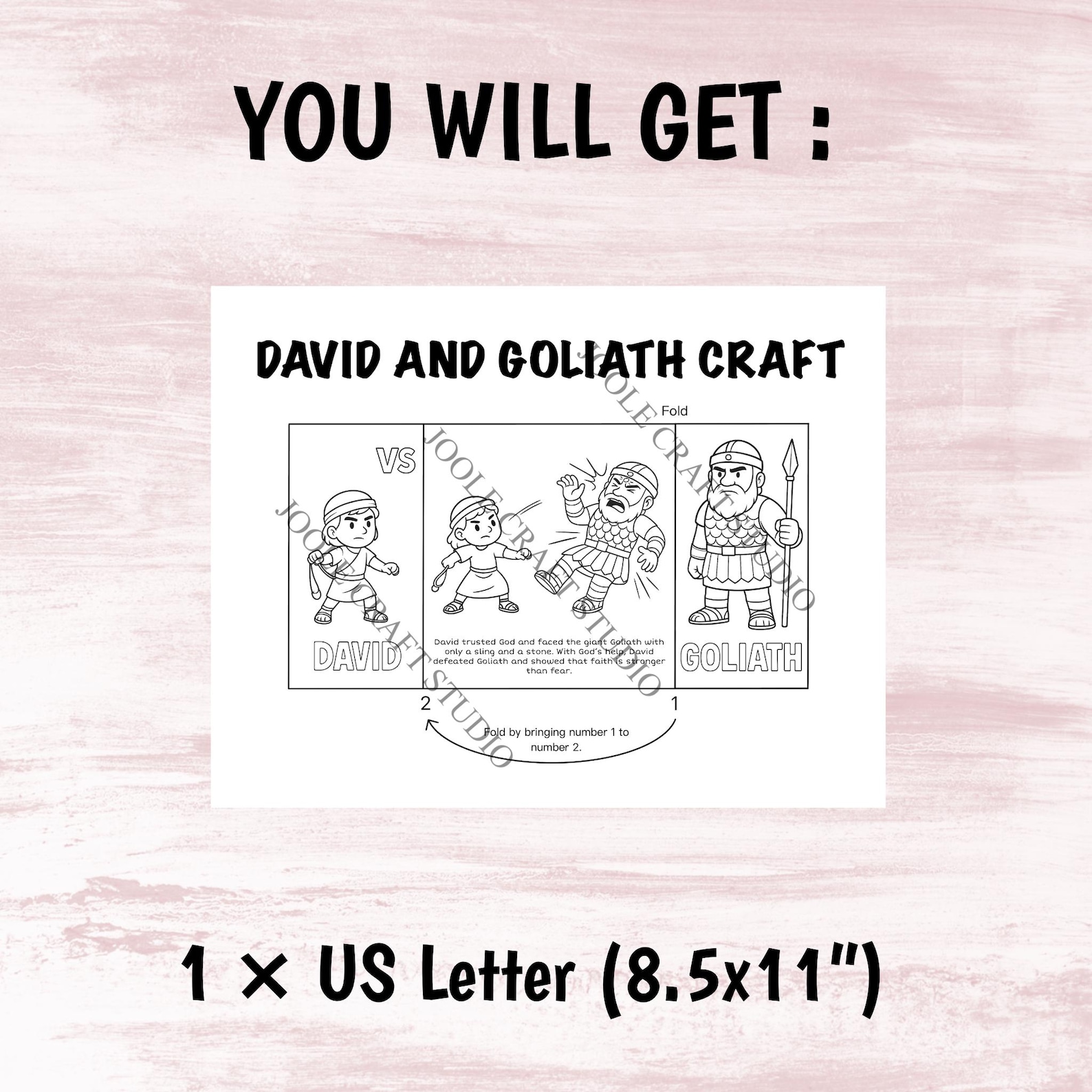 David and Goliath Craft Printable | Bible Story Activity for Kids ...