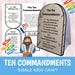 Ten Commandments Moses Craft Printable | Bible Story Activity for Kids ...