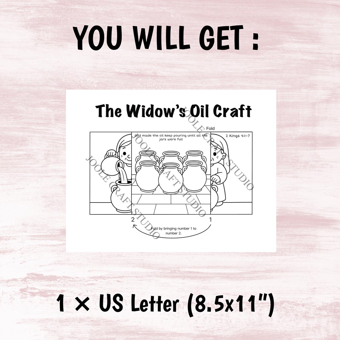 Elisha and the Widow’s Oil Craft Printable | Bible Story Activity for ...