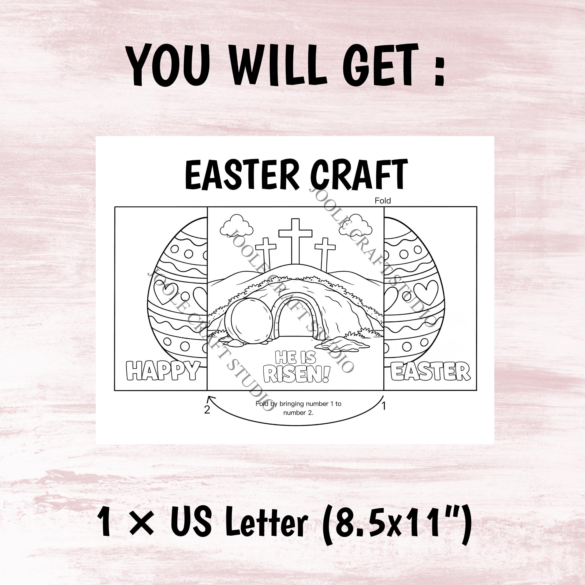 Easter Egg Folding Surprise Craft Printable | Bible Story Lesson ...