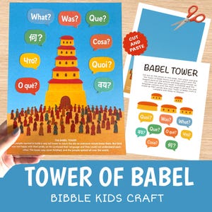 TOWER OF BABEL Diy Craft | Printable Christian Kids Activity | Fun ...