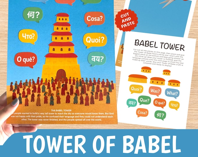 Tower of Babel Preschool Bible Lesson, Printable Activities for Prek ...