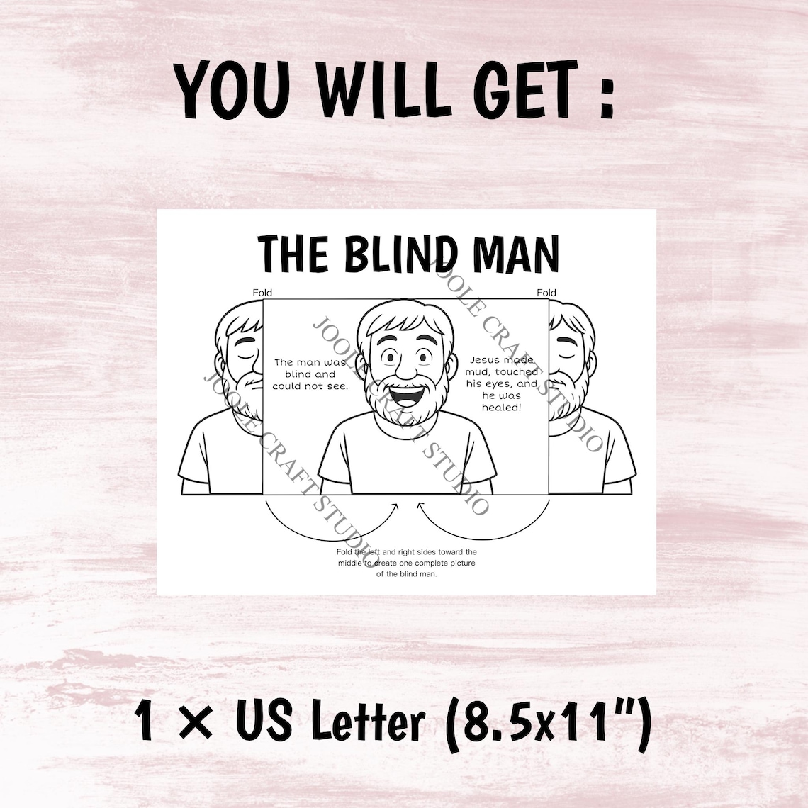 Jesus Heals Blind Man Craft Printable | Bible Story Activity for Kids ...